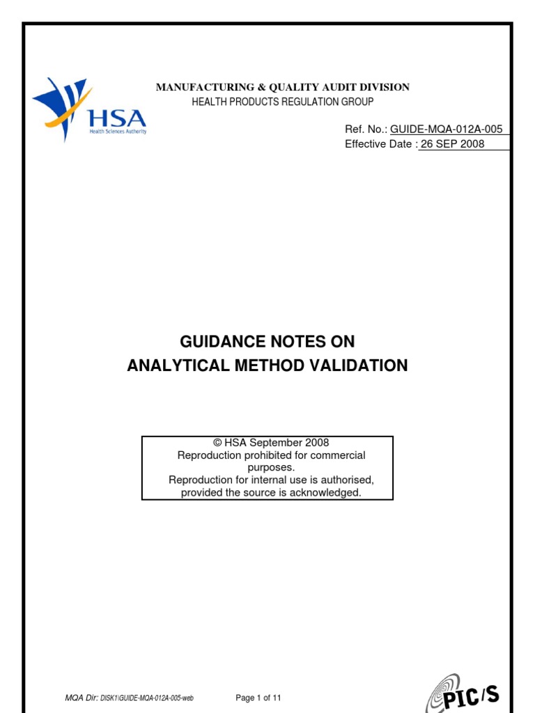 Analytical Method Validation | PDF | Verification And Validation ...