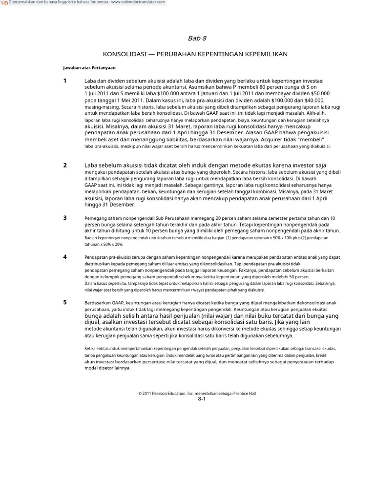 Solution Manual Advanced Accounting 11e by Beams 08 Chapter - Compress - En.id | PDF