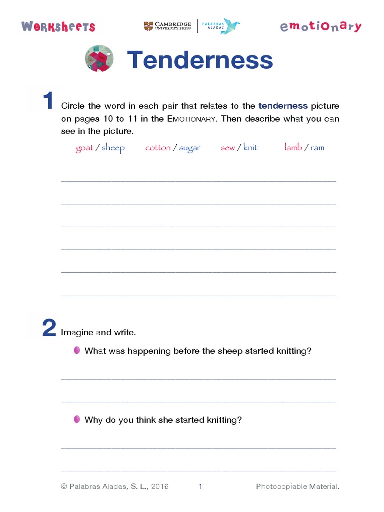 Worksheet Tenderness | PDF
