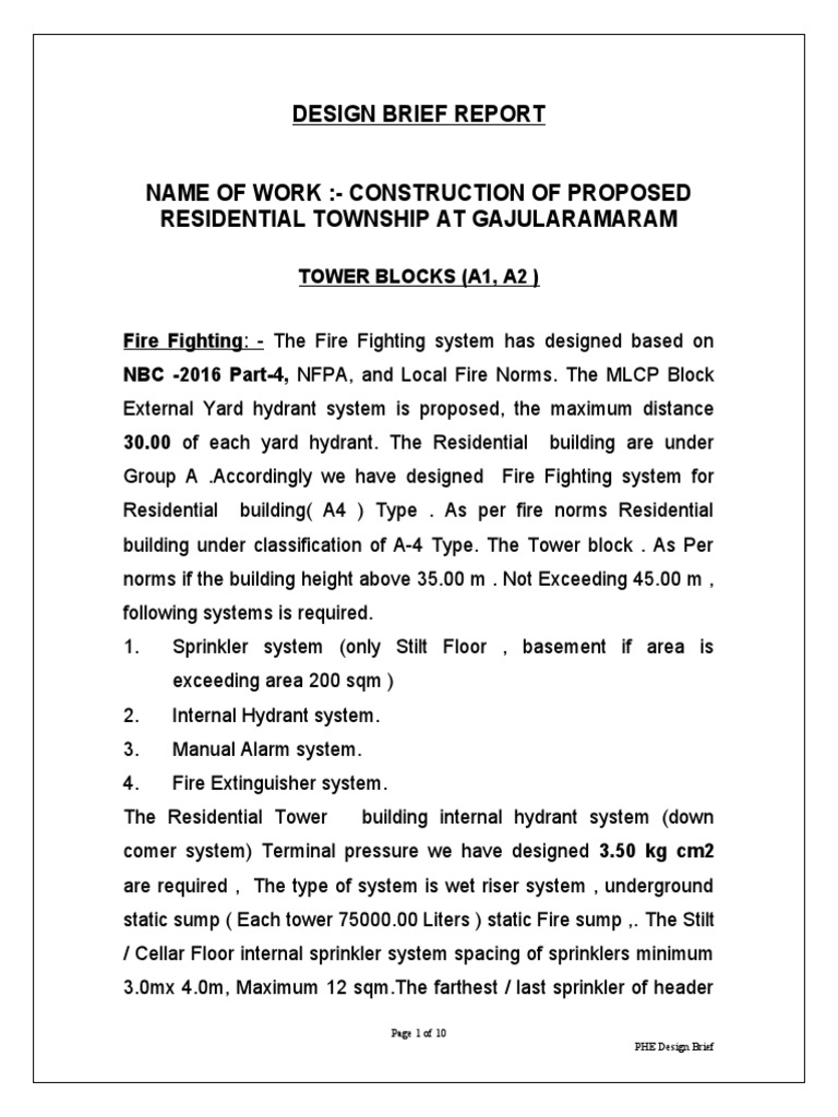 Designing a Robust Fire Safety System for a Proposed Residential ...