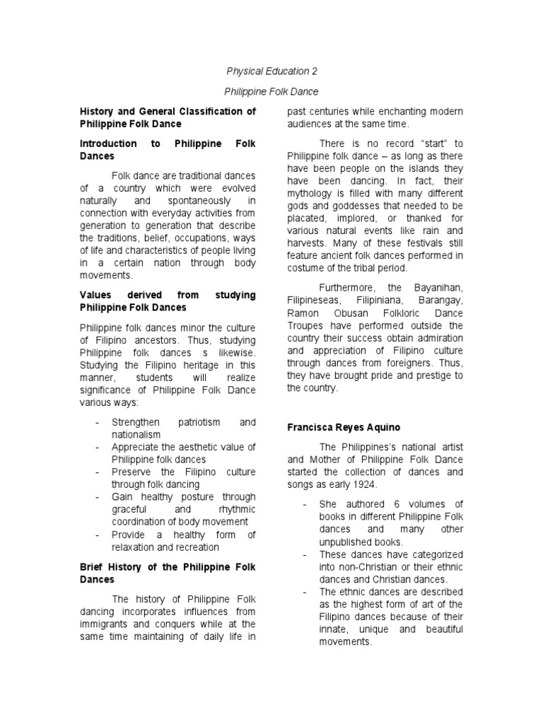 Philippine Folk Dance Pdf Folklore Dances