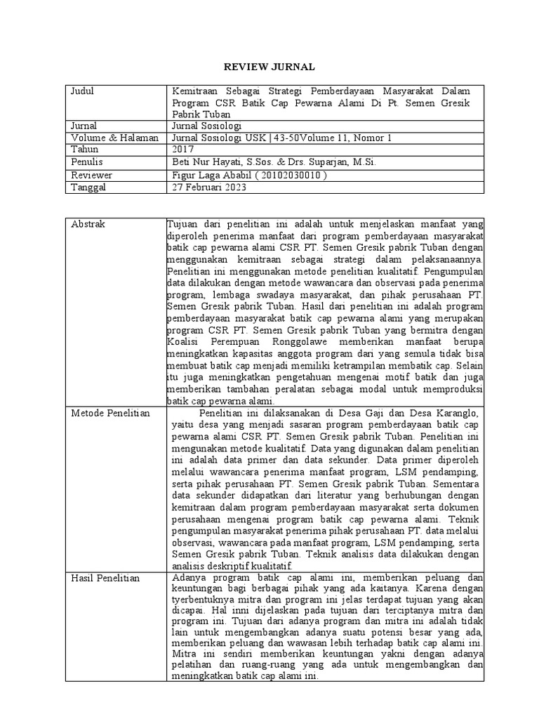 Review Jurnal Figur Laga Ababil | PDF