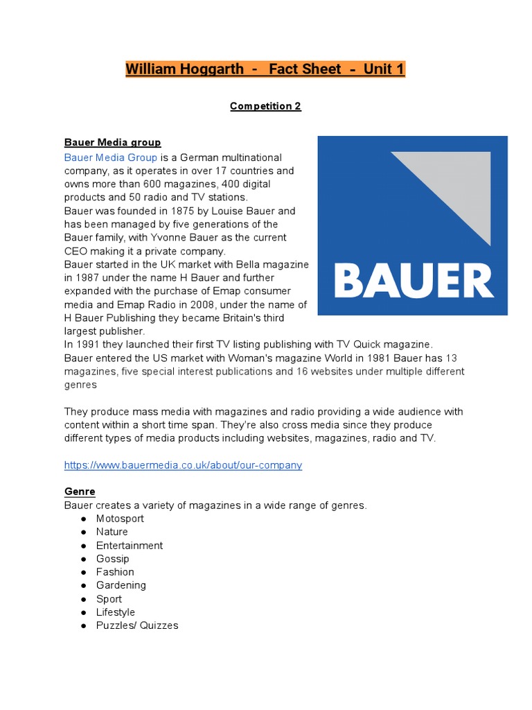 Competition 2 Fact Sheet | PDF | Radio | Broadcasting