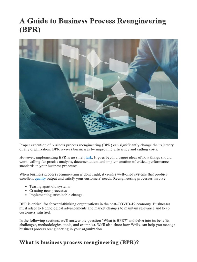 02 A Guide To Business Process Reengineering (BPR) | PDF