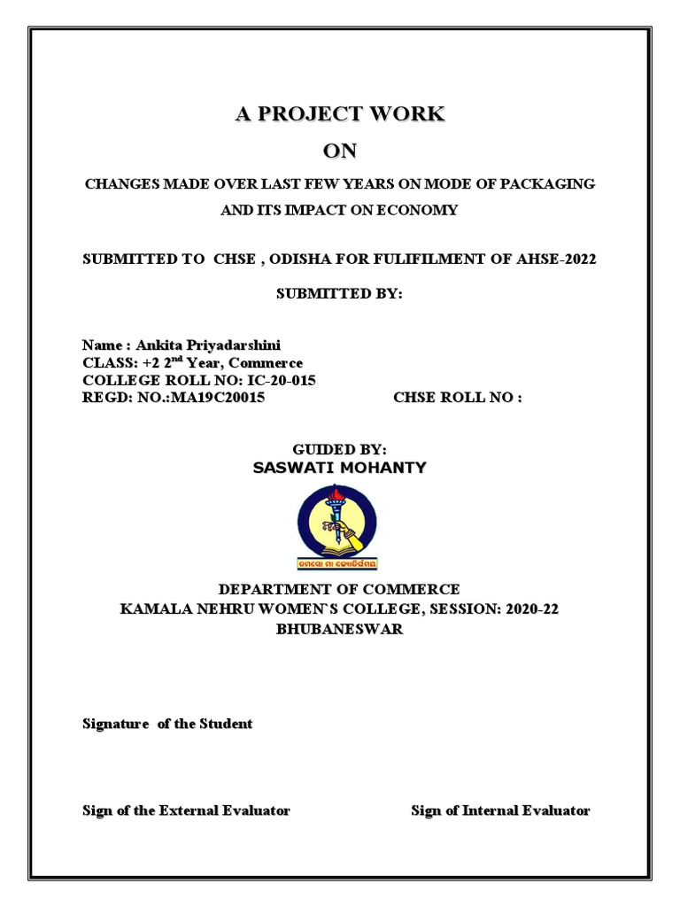 Ankita Project On BSM | PDF | Packaging And Labeling | Recycling