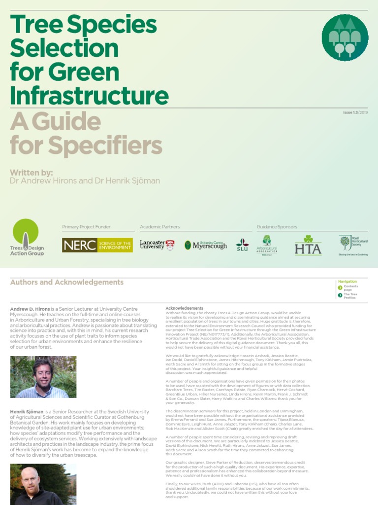 Written By:: DR Andrew Hirons and DR Henrik Sjöman | PDF | Trees ...