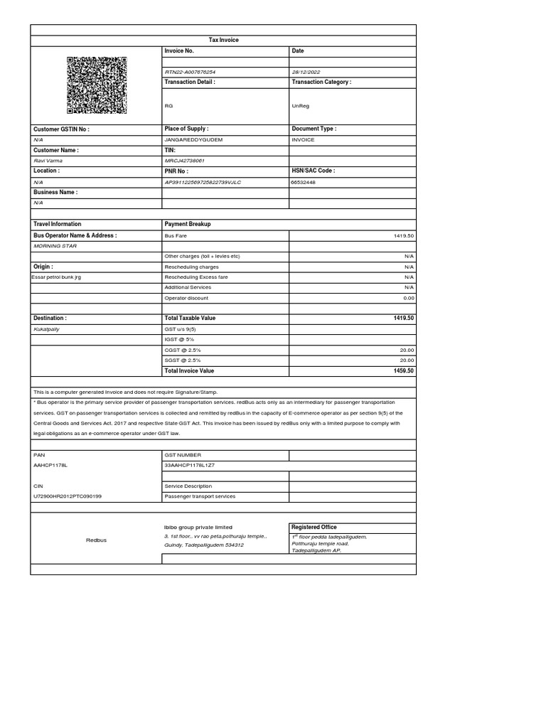 Ticket | PDF | Invoice | Taxation