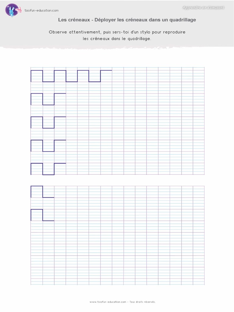 26 PDF Fiche Maternelle Gs Graphisme Creneaux Tracer Dans Un ...