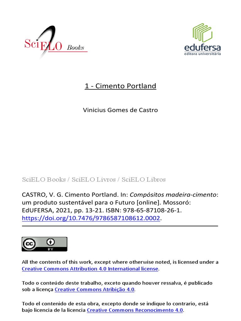 Cimento Portland Composição E Hidratação Pdf Cimento Material