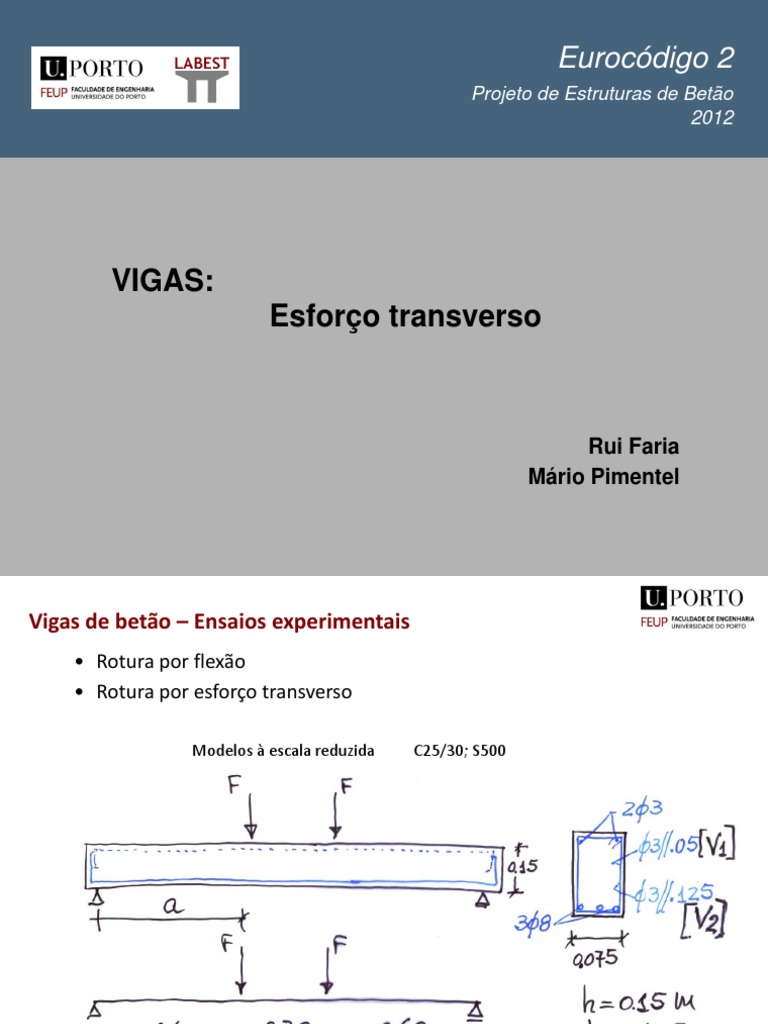 Esforco Transverso MP RF | PDF | Flexão (Física) | Viga