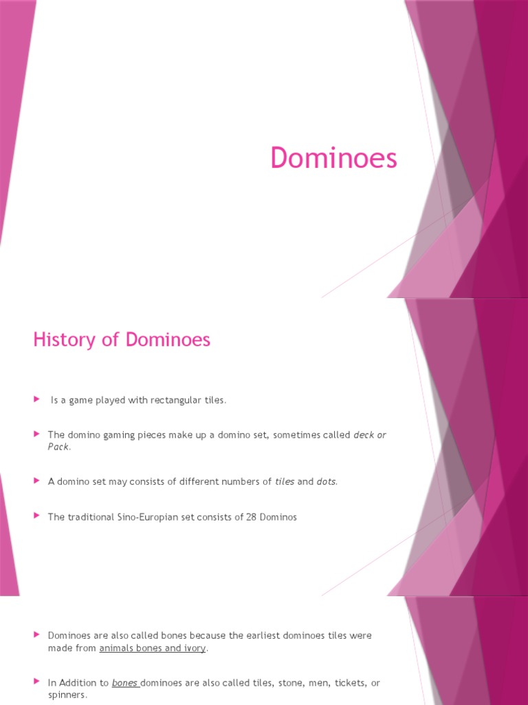 History of Dominoes - The Origins and Rules of this Classic Tile Game | PDF | Tabletop Games ...