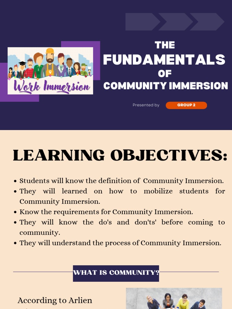 The Fundamentals of Community Immersion | PDF | Community | Swot Analysis