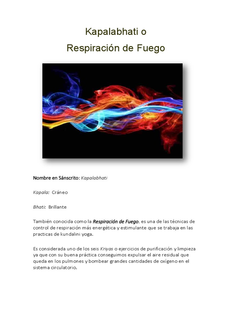 Respiración de Fuego: Kapalabhati | PDF | Respiración | Anatomía