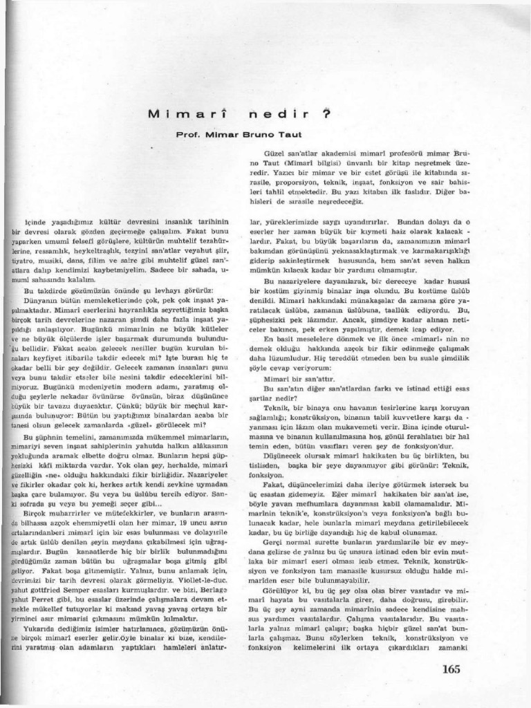 1938 (5-6) Taut Mimari Nedir | PDF