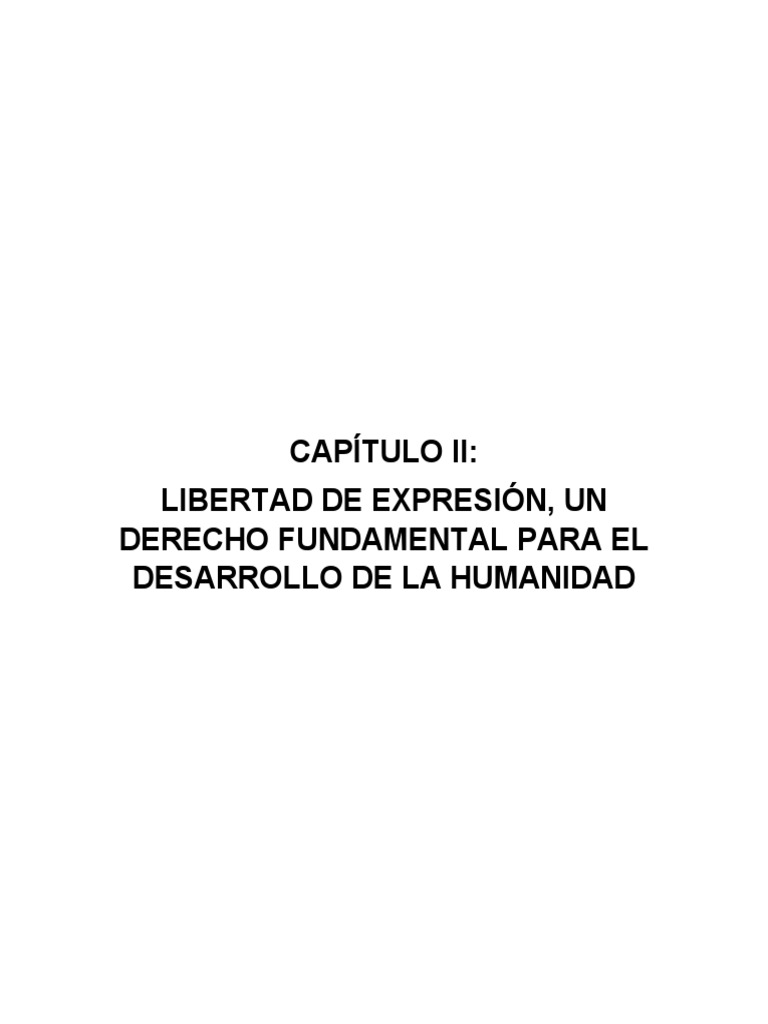 Capitulo Ii Terminado | PDF | Libertad de expresión | Libertad