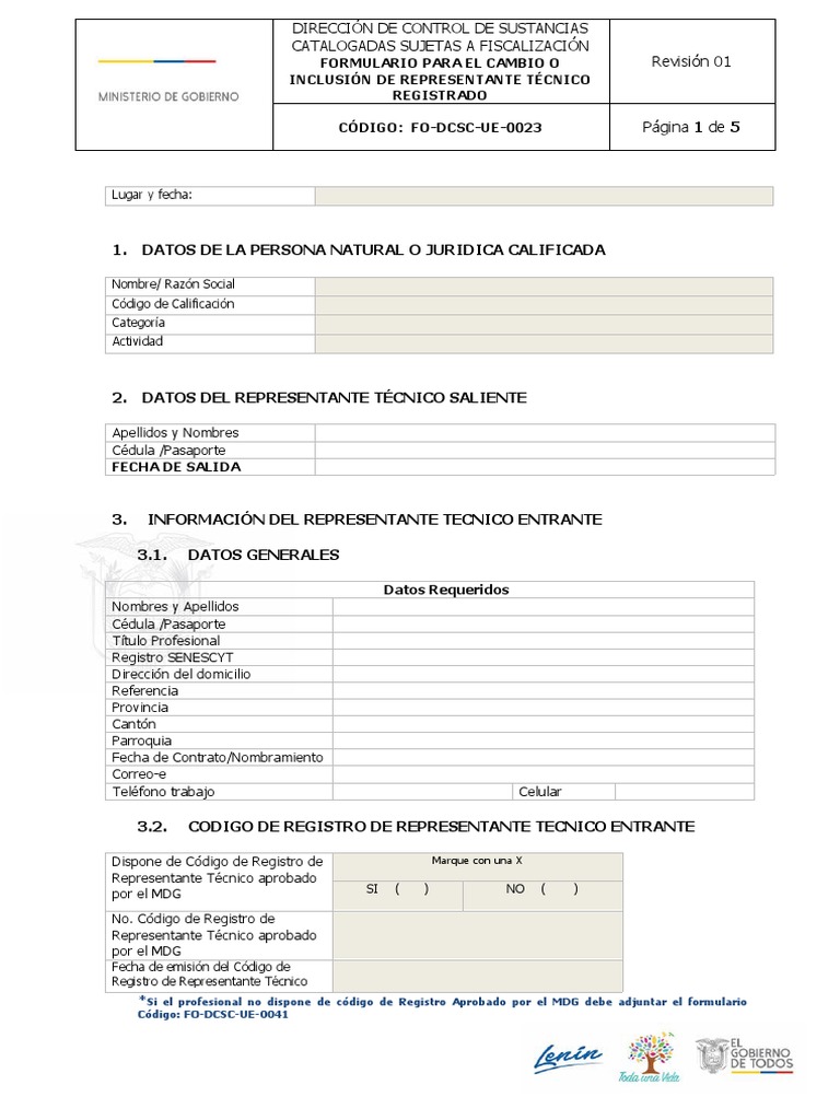 FORMULARIO 23 Inclusion de Representantes | PDF | Multa (pena) | Regulación