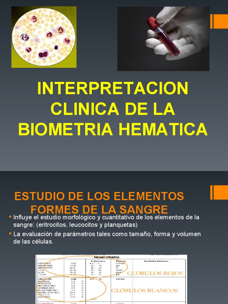 Interpretacion Clinica de La Biometria Hematica | PDF | Glóbulo rojo ...