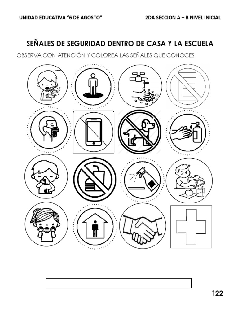 Señales de Seguridad Dentro de Casa Y La Escuela | PDF