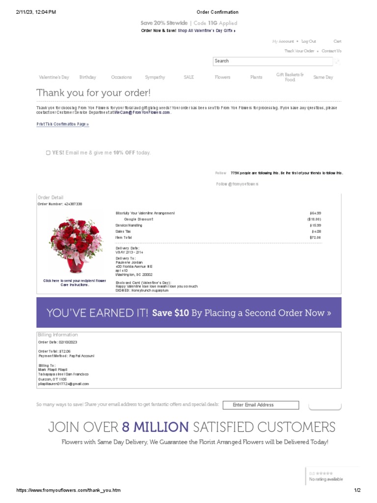 Order Confirmation | PDF