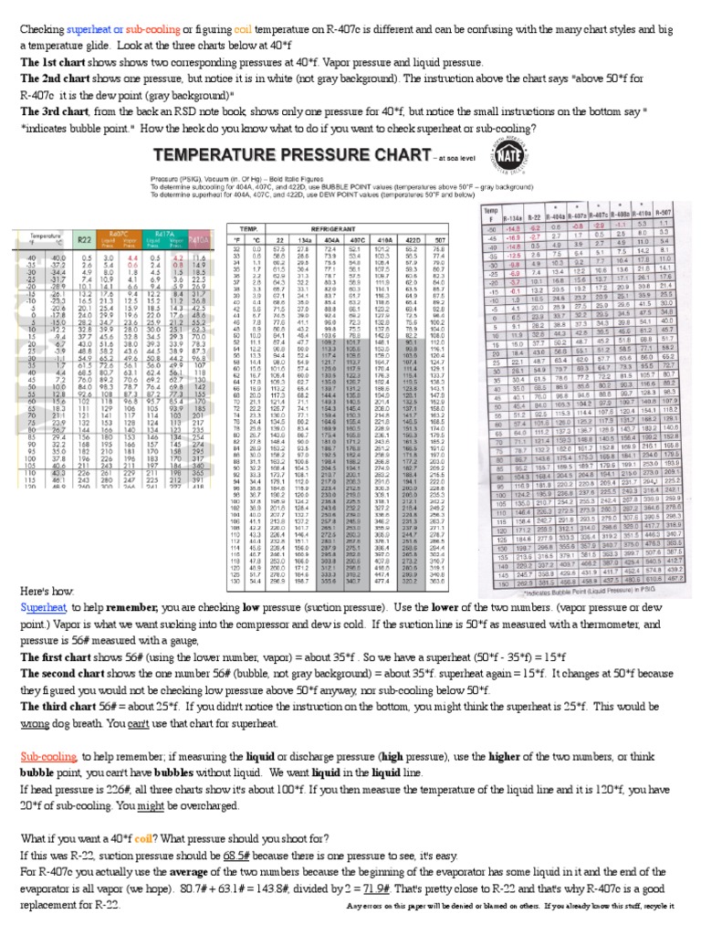 R-407c by Kevin | PDF | Pressure | Liquids