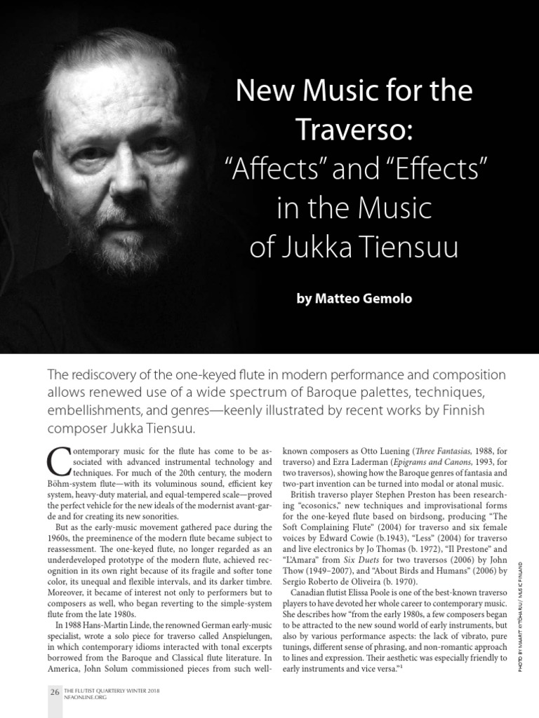 New Music For The Traverso Affects and | PDF | Recorder (Musical ...