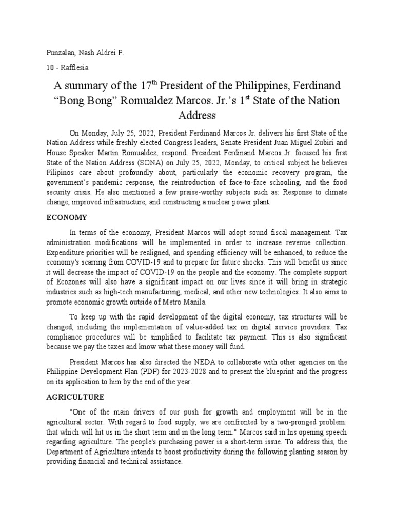 PUNZALAN, Performance Task 1 - English | PDF