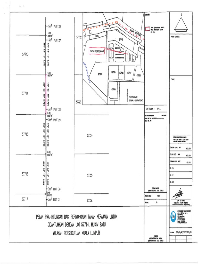 20121217-161838 Pelan Pra-Hitungan Lot 57714 | PDF