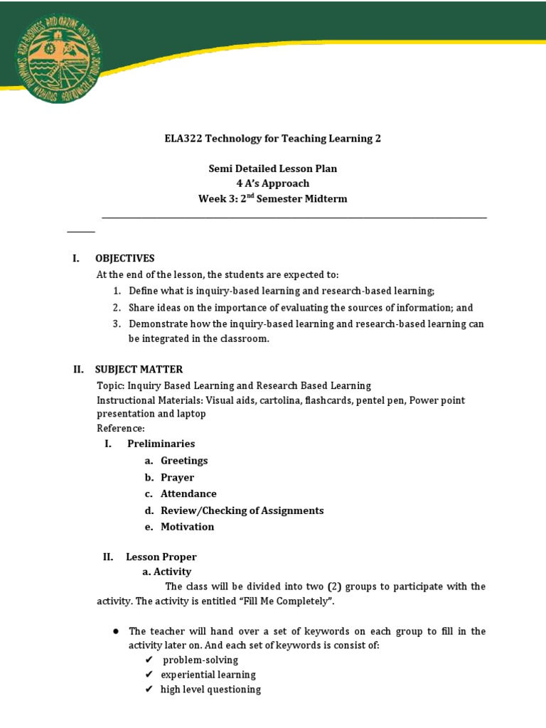Untitled | PDF | Inquiry Based Learning | Learning