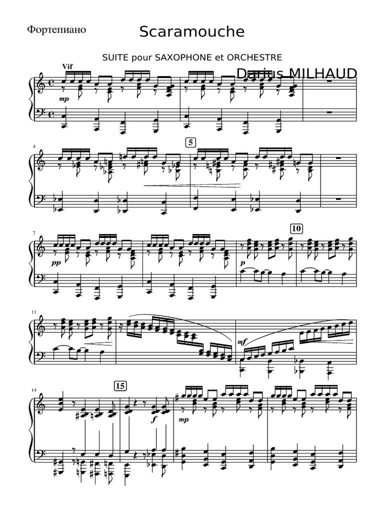 Scaramouche: Darius MILHAUD | PDF