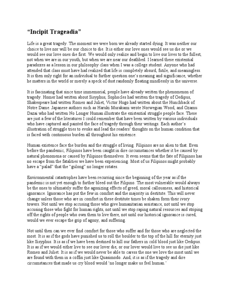 Incipit Trageadia | PDF