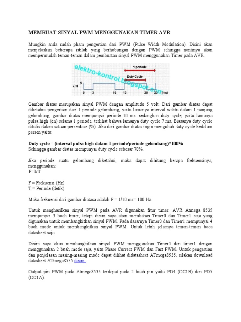 Sinyal Pwm Dengan Timer Avr Pdf 