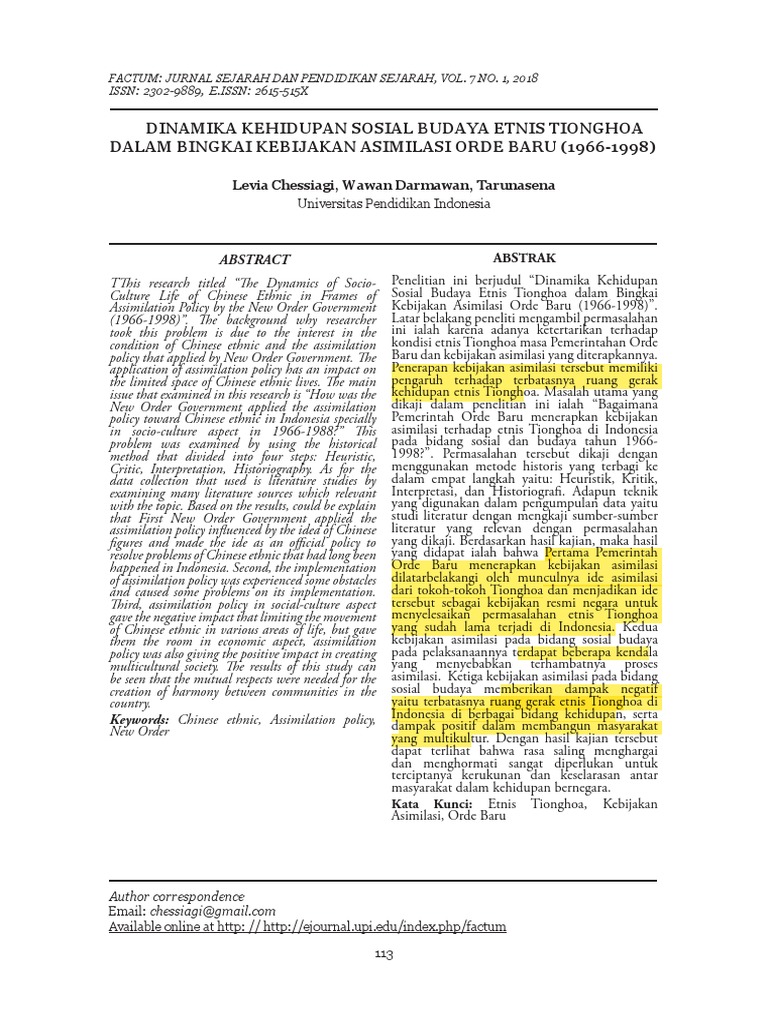 Kebijakan Asimilasi Indonesia | PDF | Ilmu Sosial | Agama & Spiritualitas