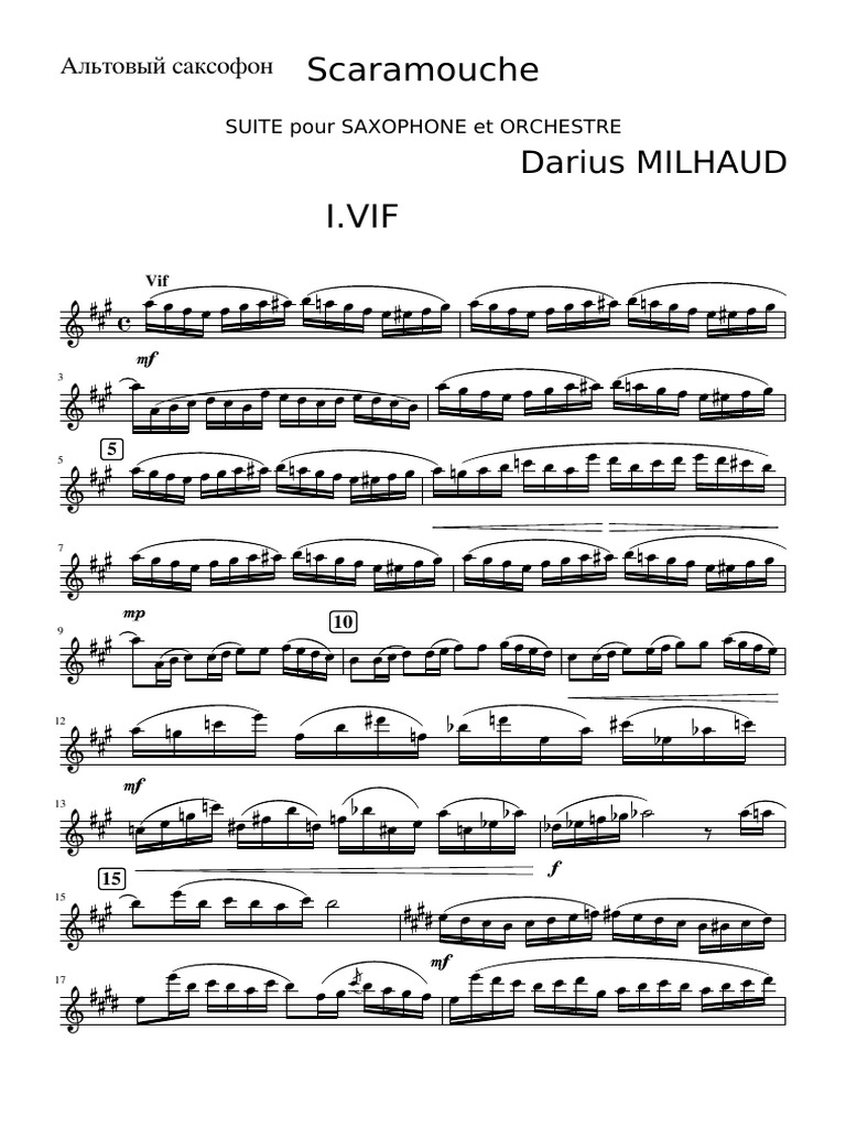 Scaramouche: Darius MILHAUD | PDF