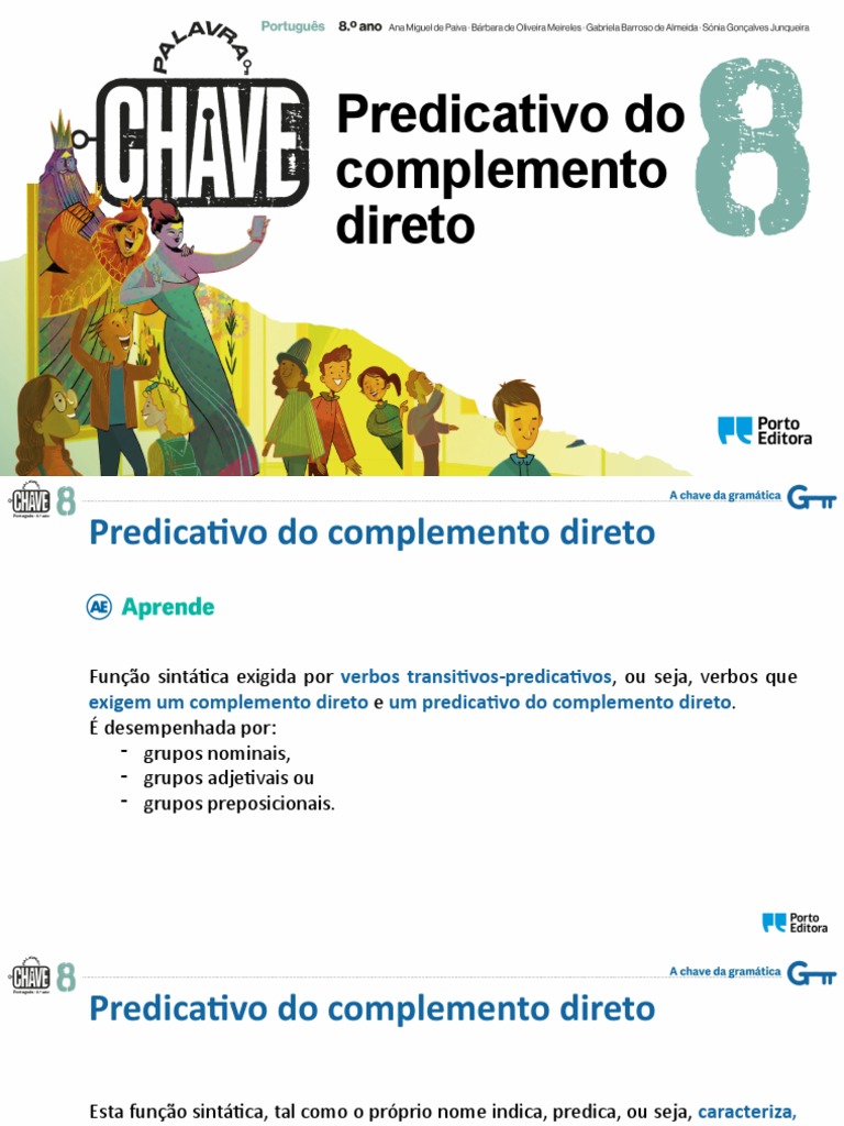 Predicativo Complemento Direto | PDF | Estudos de Línguas Estrangeiras