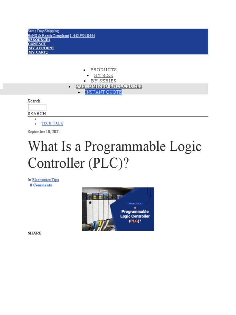 What Is A Programmable Logic Controller (PLC) ?: Products by Size by ...