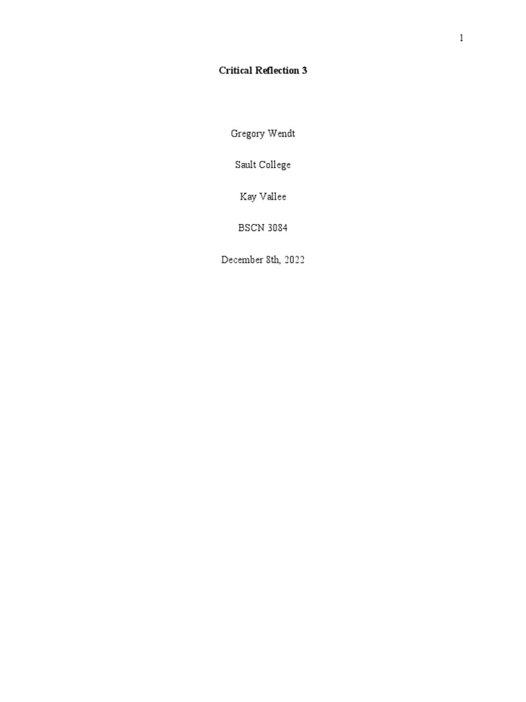 Community Reflection 3 | Download Free PDF | Critical Thinking | Experience