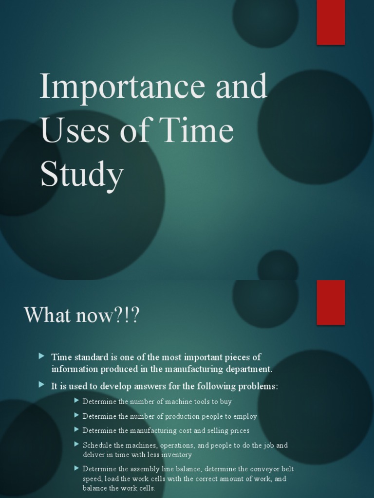 Lesson 3 Importance and Uses of Time Study Student | PDF | Cost | Inventory