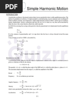 Oscillations Formula Sheet | PDF | Oscillation | Force