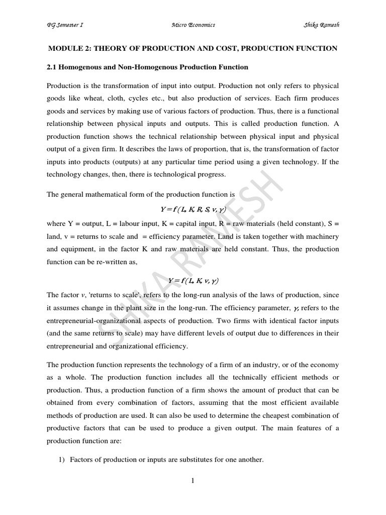 Module 2 | PDF | Production Function | Labour Economics