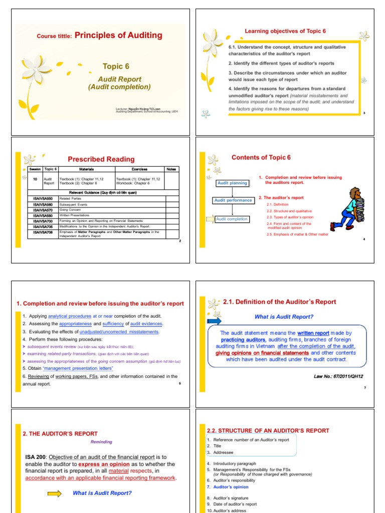 Topic 6 - Audit Report - Students Printing | PDF | Financial Audit ...