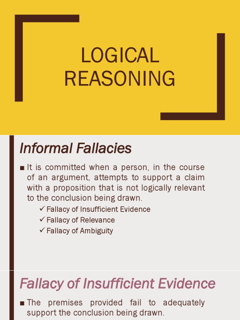 Logical Reasoning Philo | PDF | Fallacy | Philosophical Methodology