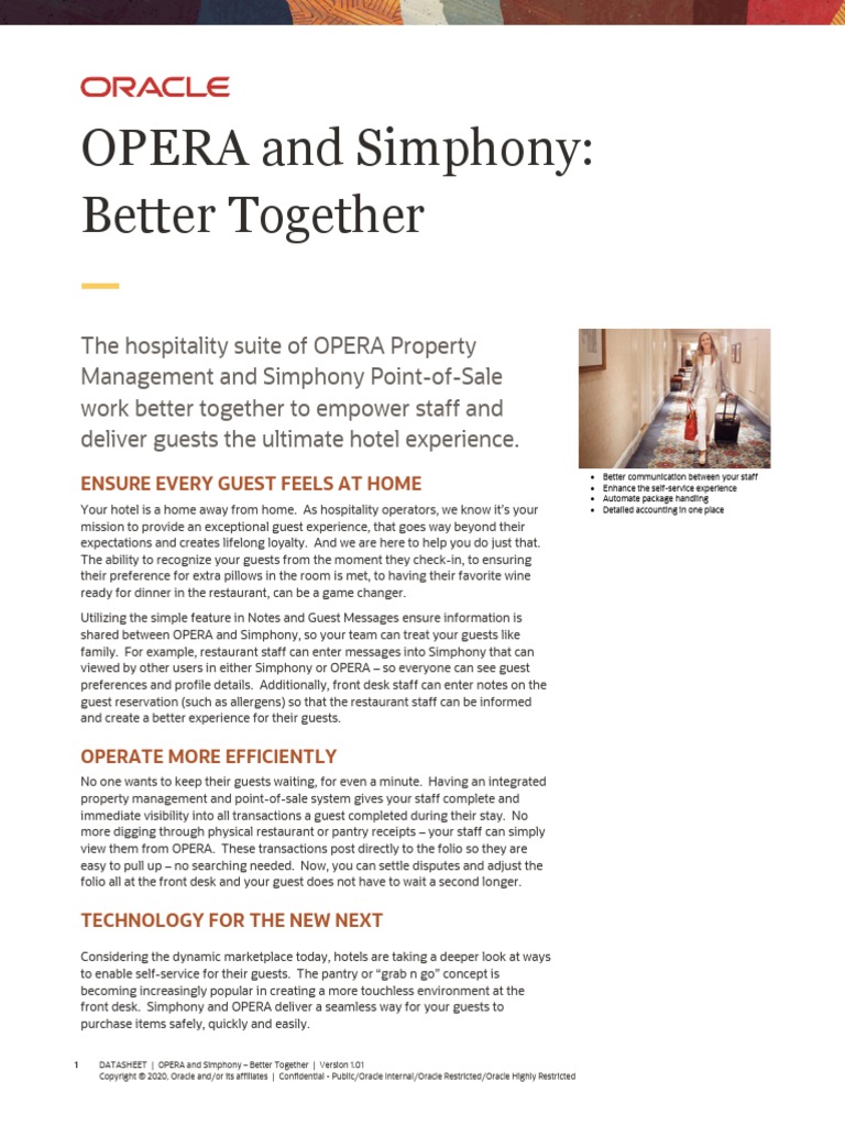 OPERA and Simphony: Better Together | PDF | Point Of Sale | Oracle ...