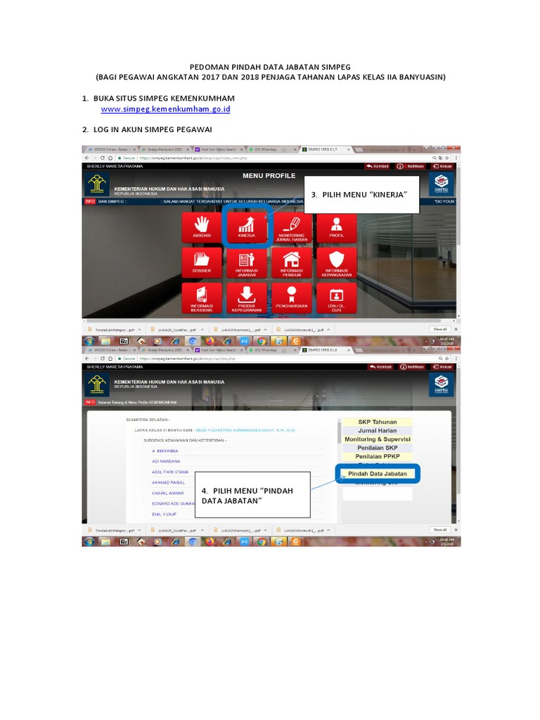 Cara Pindah Data Jabatan Simpeg | PDF