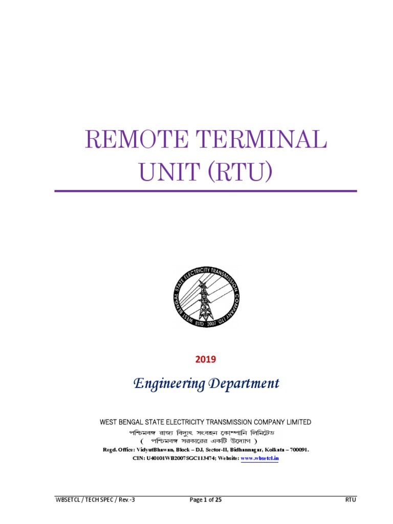 REMOTE TERMINAL UNIT (RTU) - Rev-3 | PDF | Electrical Wiring | Relay