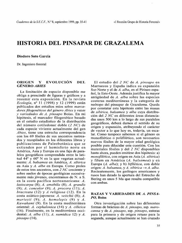 Historia del pinsapar de Grazalema | PDF | Arboles Historia del pinsapar de Grazalema | PDF | Arboles