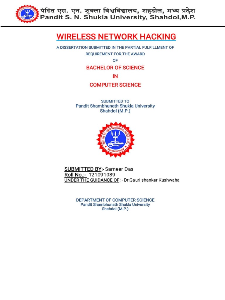 Project File (Wireless Network Hacking) | PDF