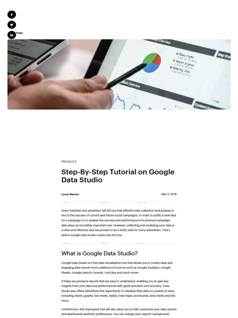 Step-By-Step Tutorial On Google Data Studio | PDF | Analytics | Data