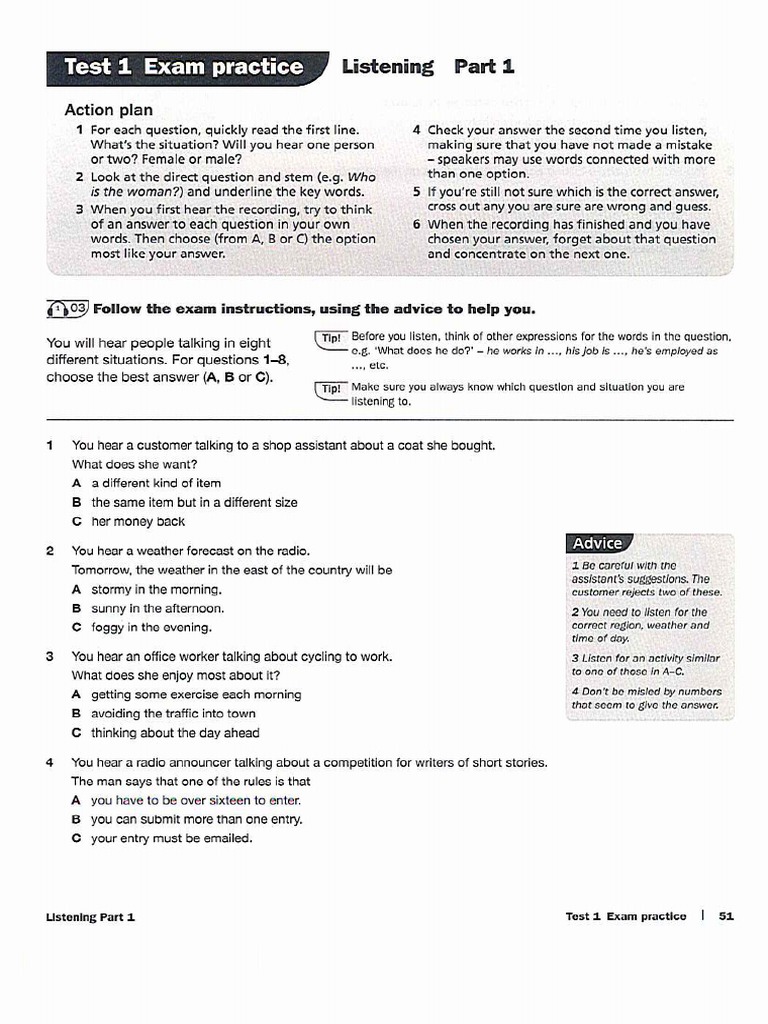 Listening Test | PDF