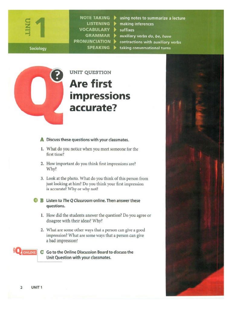 UNIT 1 Q Skills | PDF