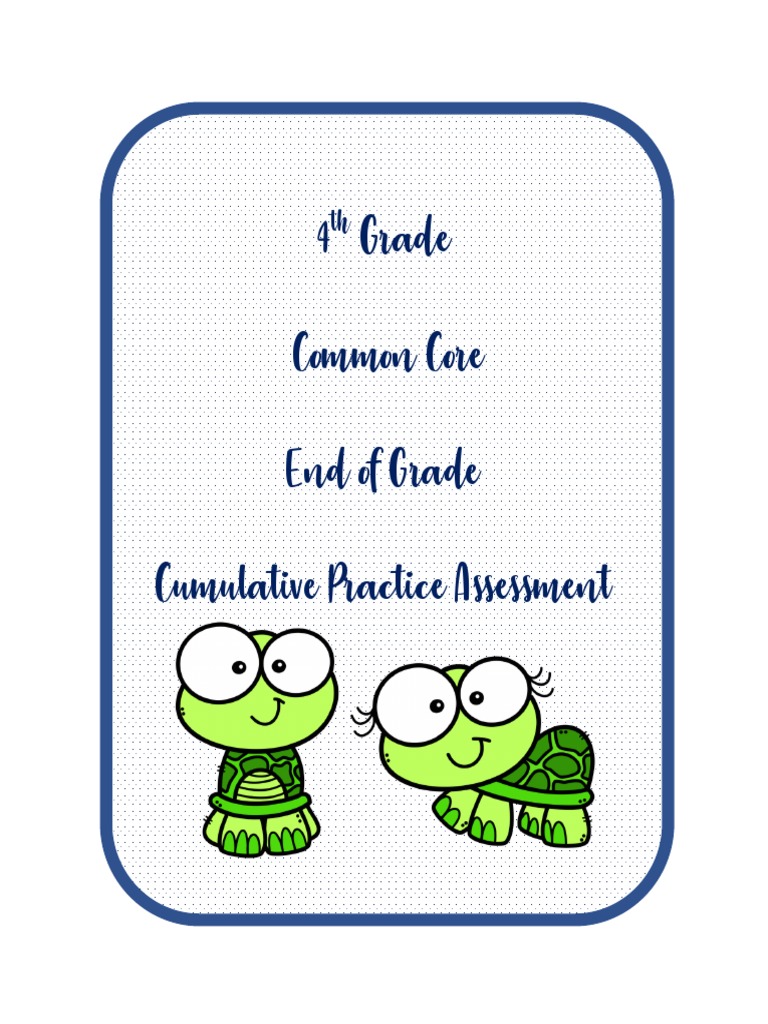 4th Grade Math Cumulative Practice Test | PDF | Elementary Geometry ...